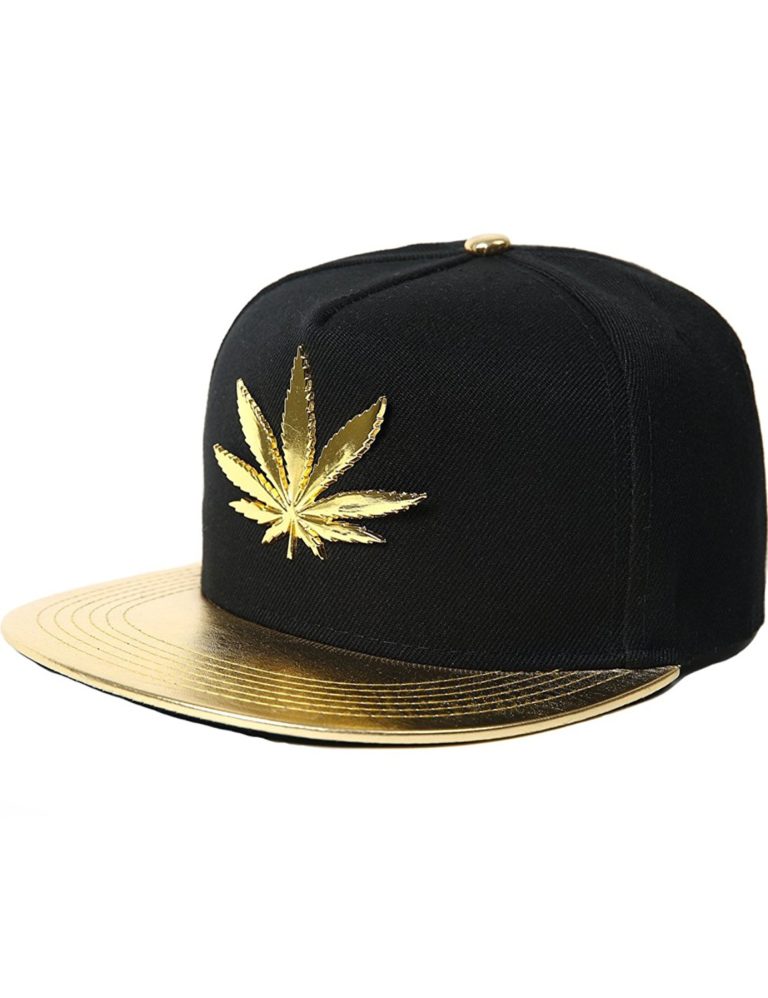 Gold Weed Leaf Snapback - Dankzilla - Customize the Dankest 420 ...